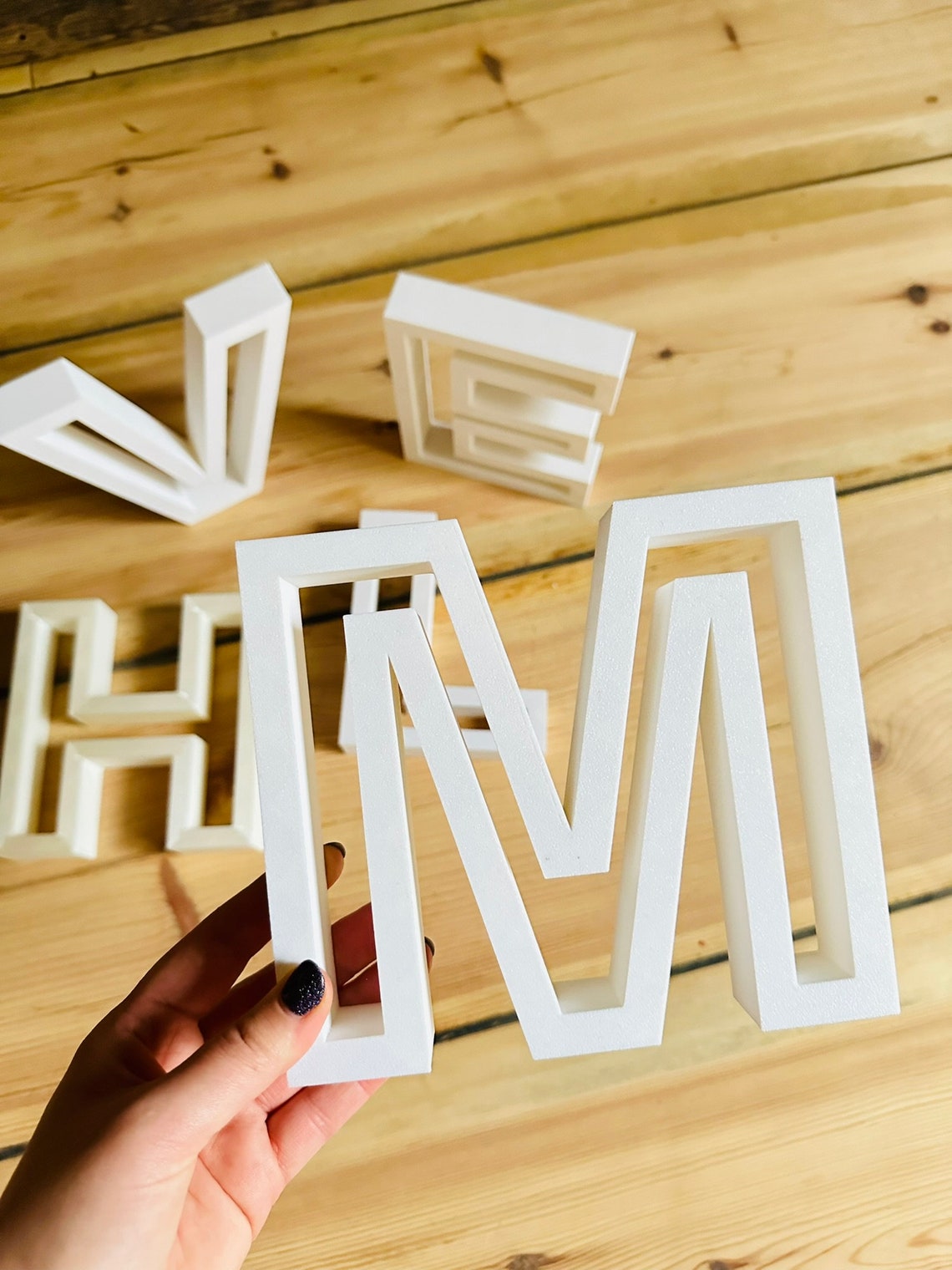 Freestanding Big Letters for Table Sign Newlyweds Initials - Etsy