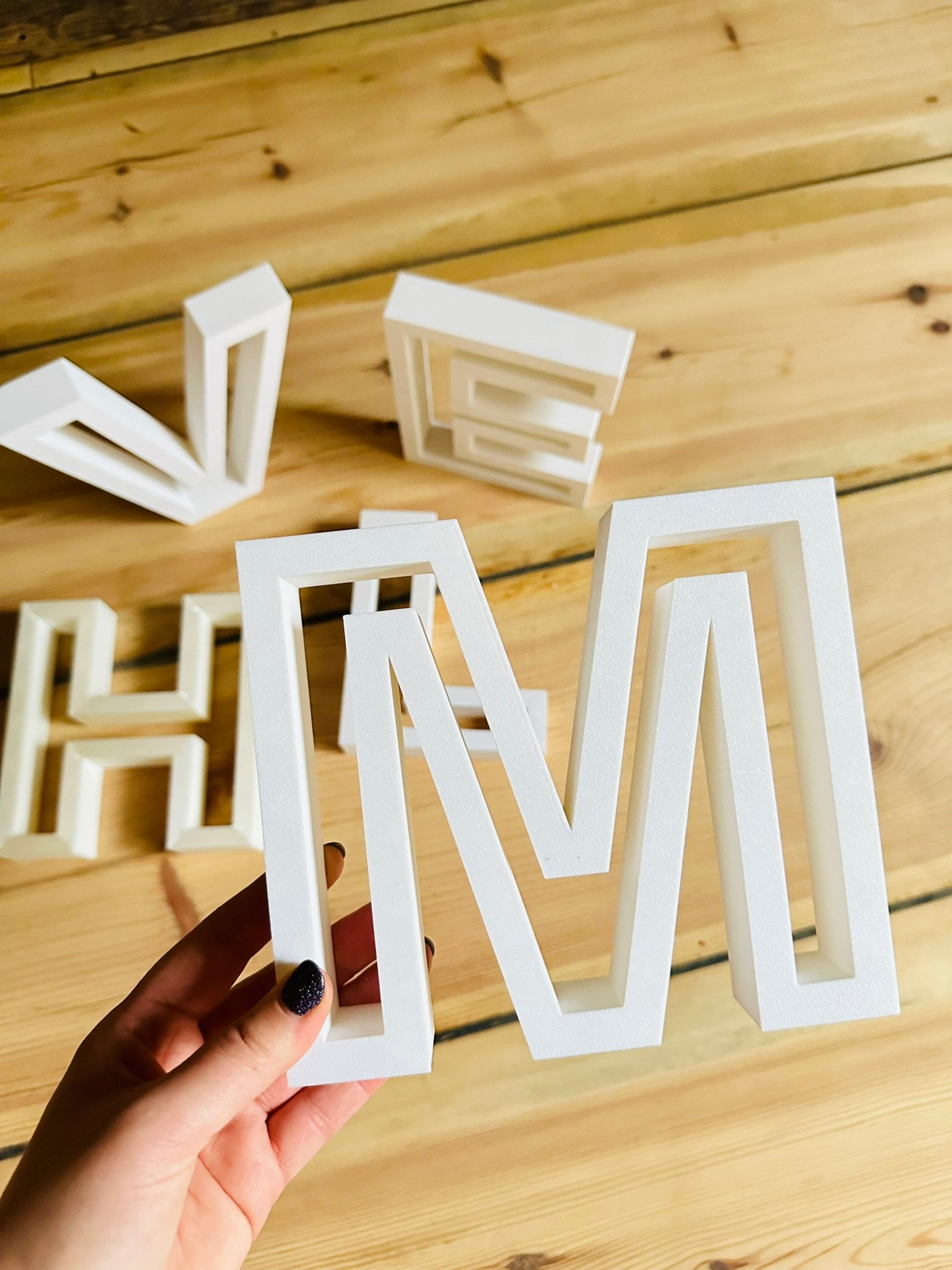 Freestanding Big Letters for Table Sign Newlyweds Initials - Etsy