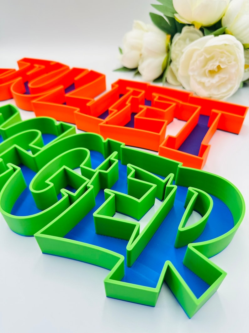 Fillable Kids Name Tray Birthday Decoration for Children Empty Name ...