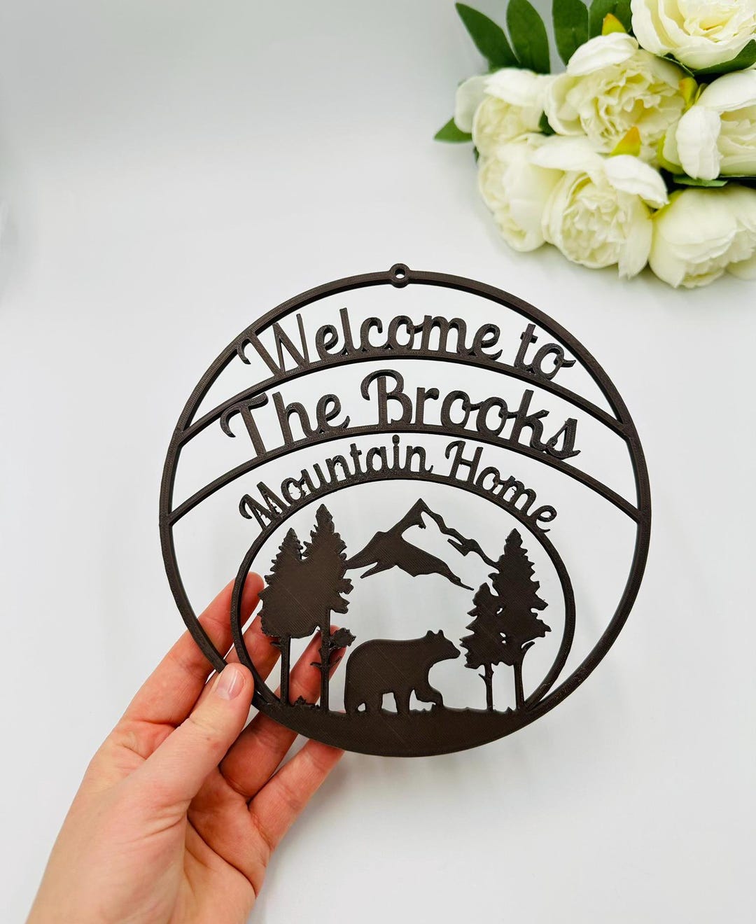 Custom Mountain Home Sign for Outdoor Cottage Gift for Mother Cabin ...