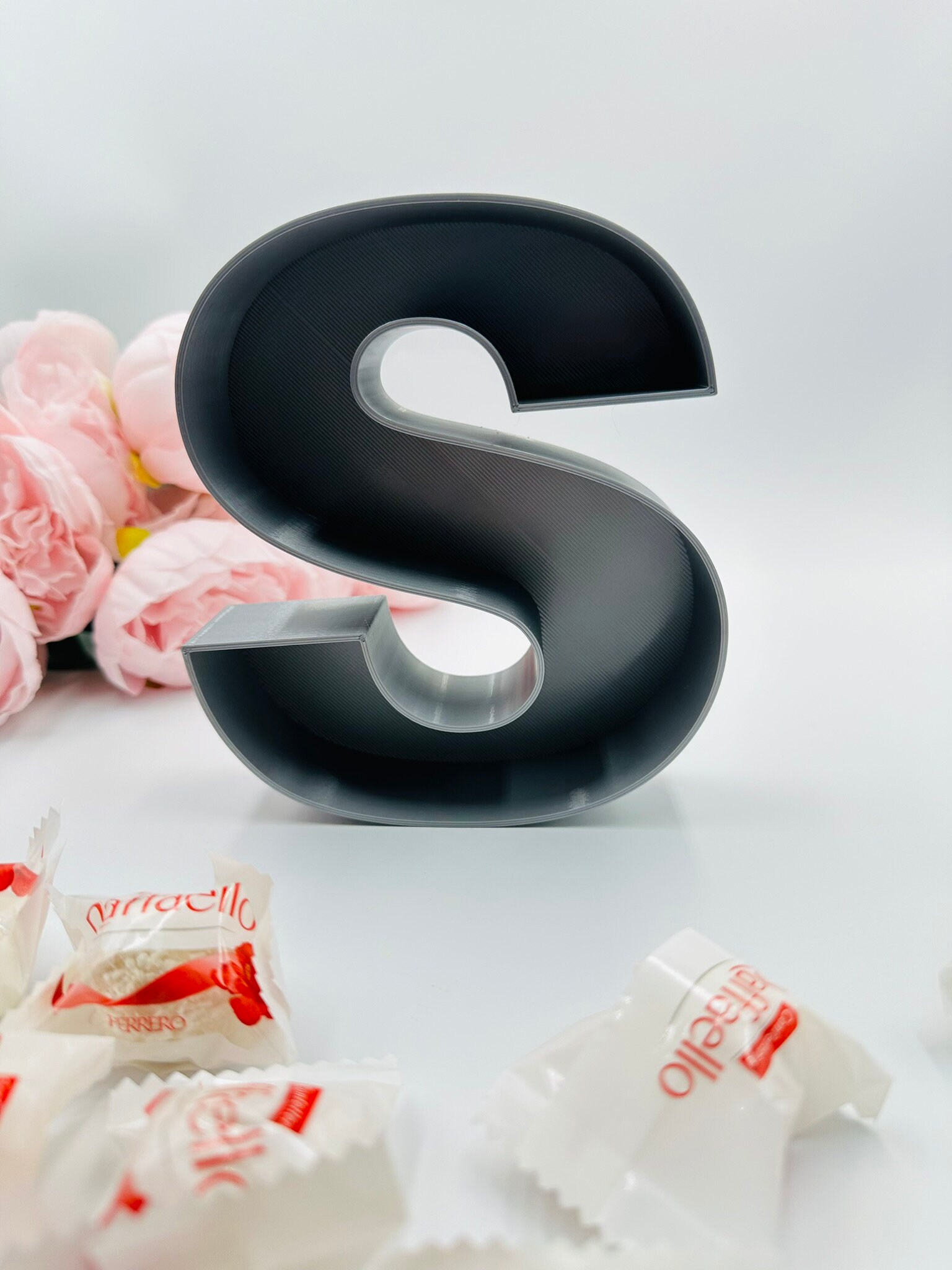 6,5 Hollow Fillable Letter Freestanding Empty Letter Box Self Standing ...