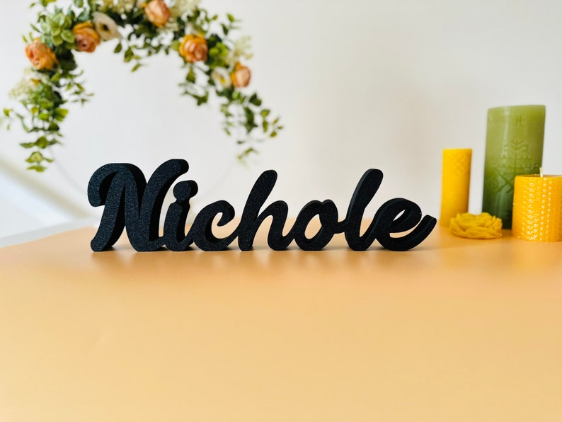 Custom Freestanding Name Sign for Fathers Day Gift, Family Name Décor ...