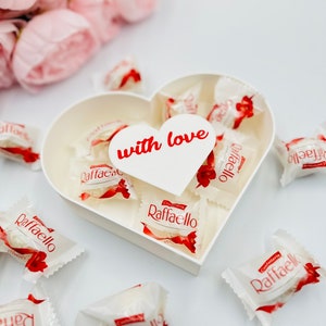 7" Fillable Heart Shape Box Tray for Valentines Day Decorations Empty ...