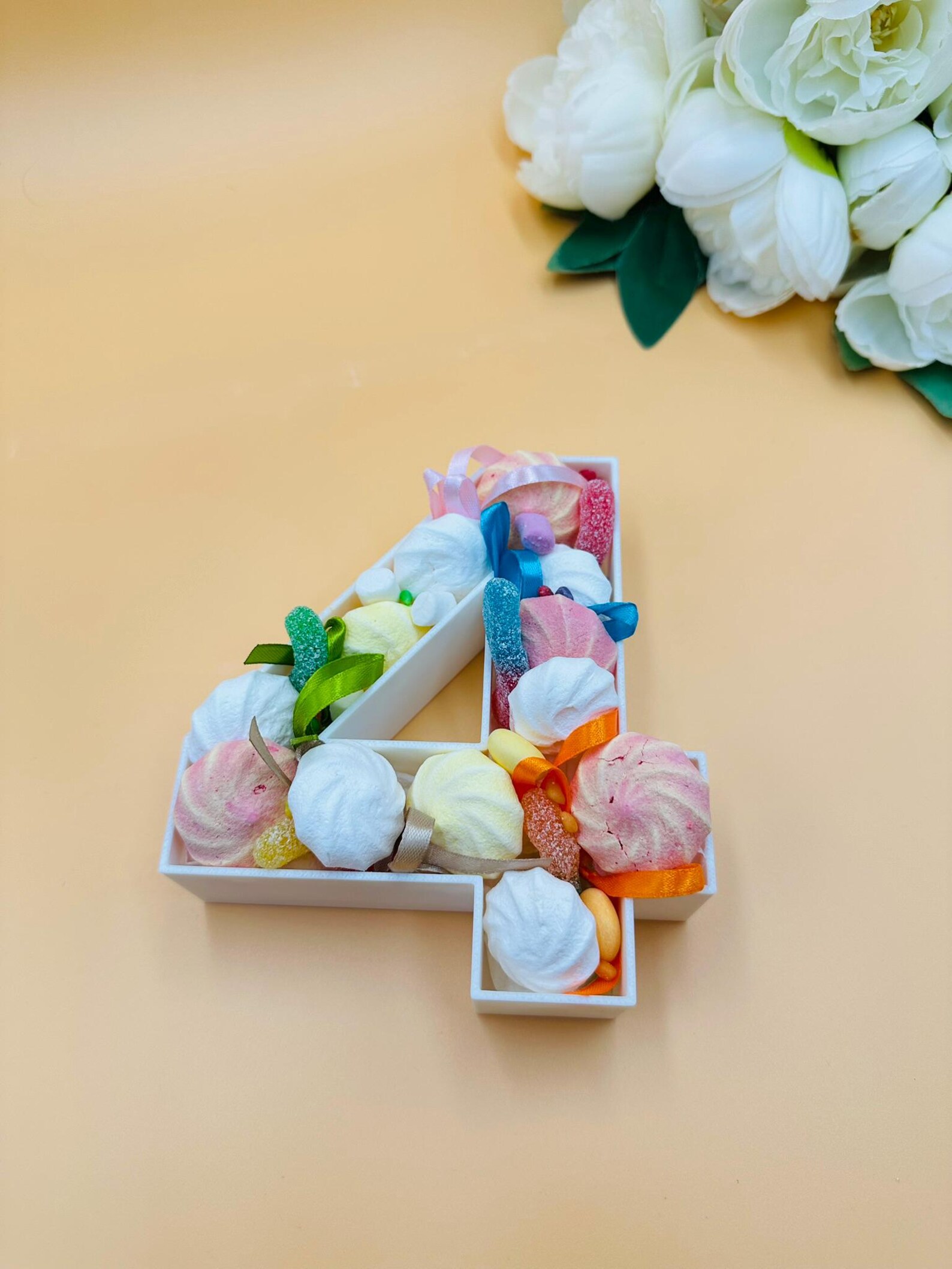 Fillable Number Tray 6,5" Box for Table Birthday Number Decorations ...
