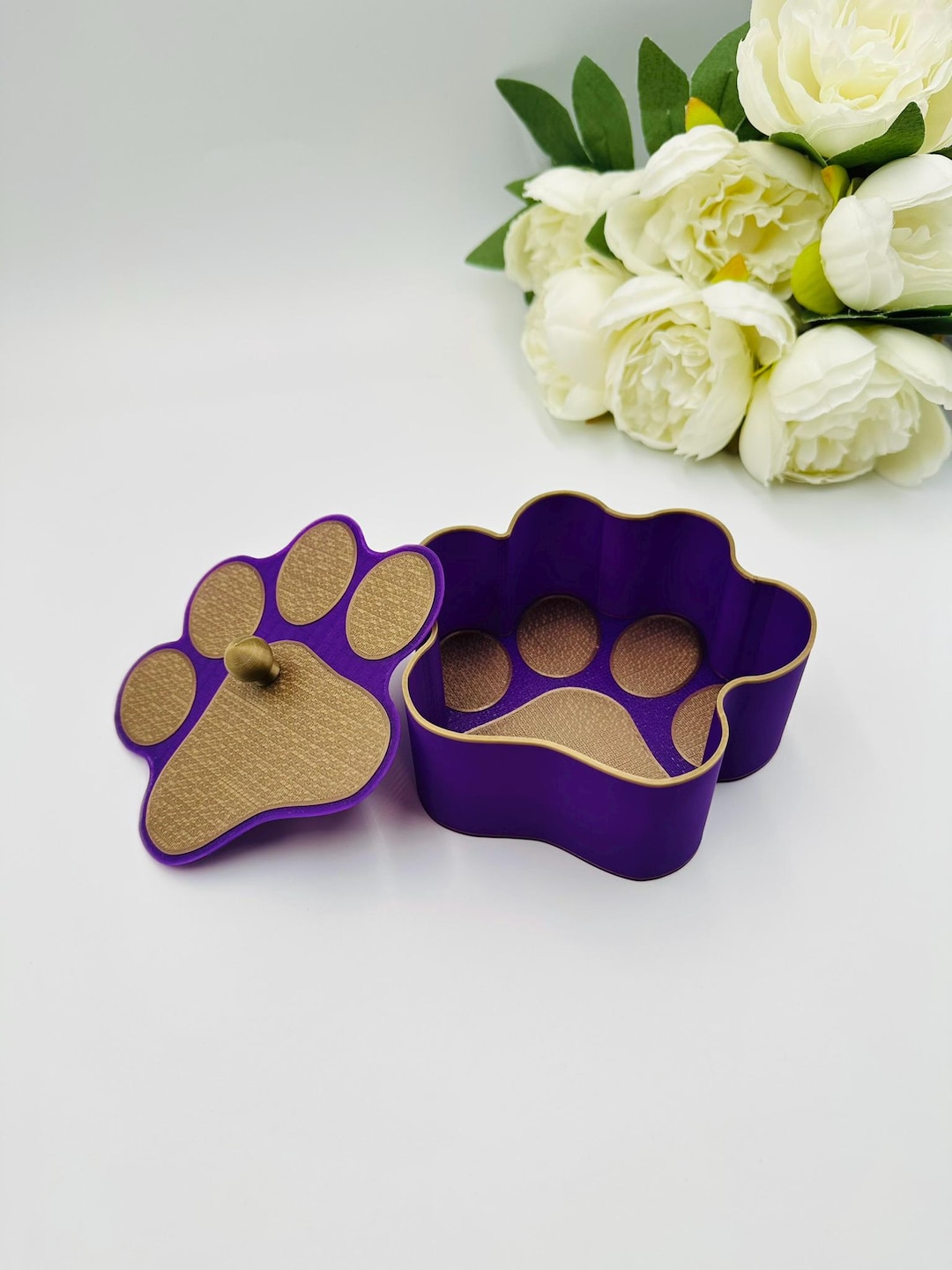 Paw Print Fillable Candy Tray Box With Lid for Dog Lovers Birthday Idea ...