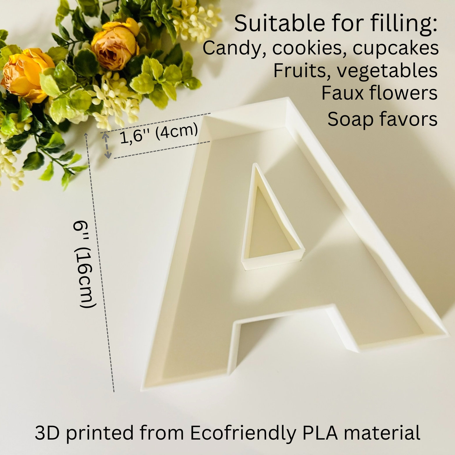 Fillable Letter Tray Birthday Numbers Decoration Empty ONE Charcuterie ...