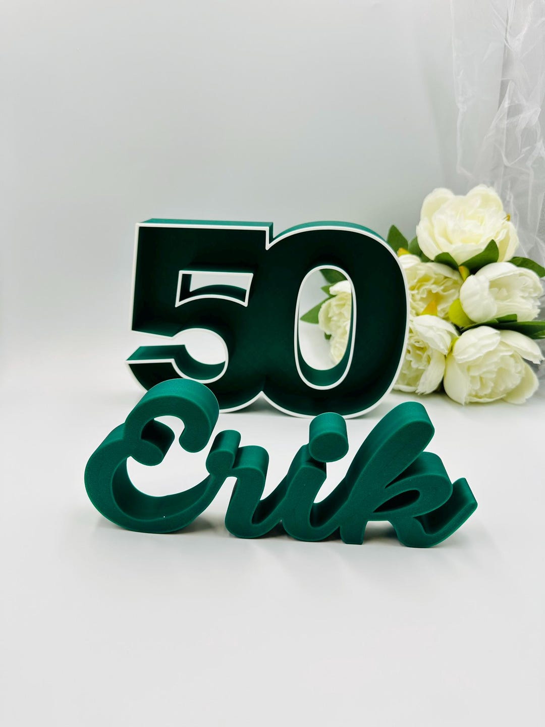 Fillable Joint Numbers 6,5'' Tray Freestanding Name Sign Birthday ...