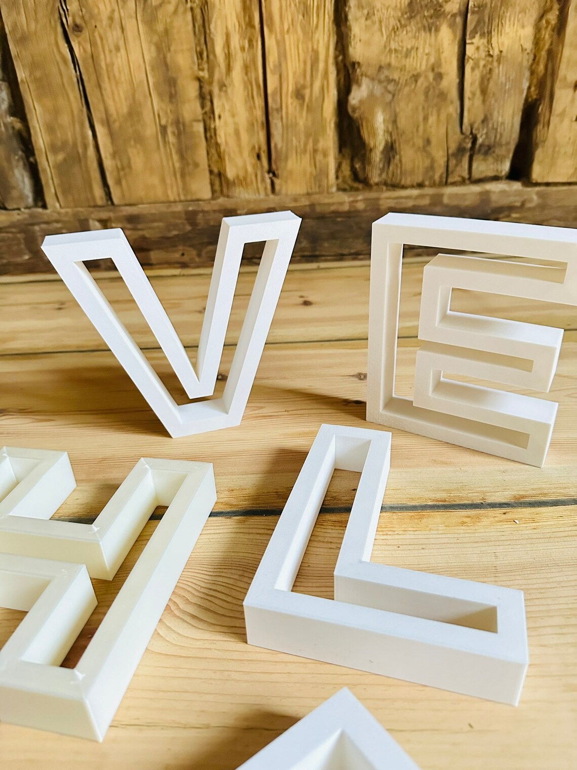 Freestanding Big Letters for Table Sign Newlyweds Initials - Etsy