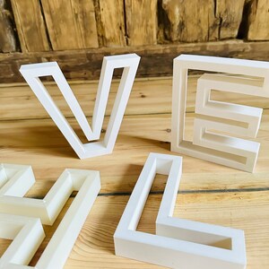 Freestanding Big Letters for Table Sign, Newlyweds Initials for Wedding ...