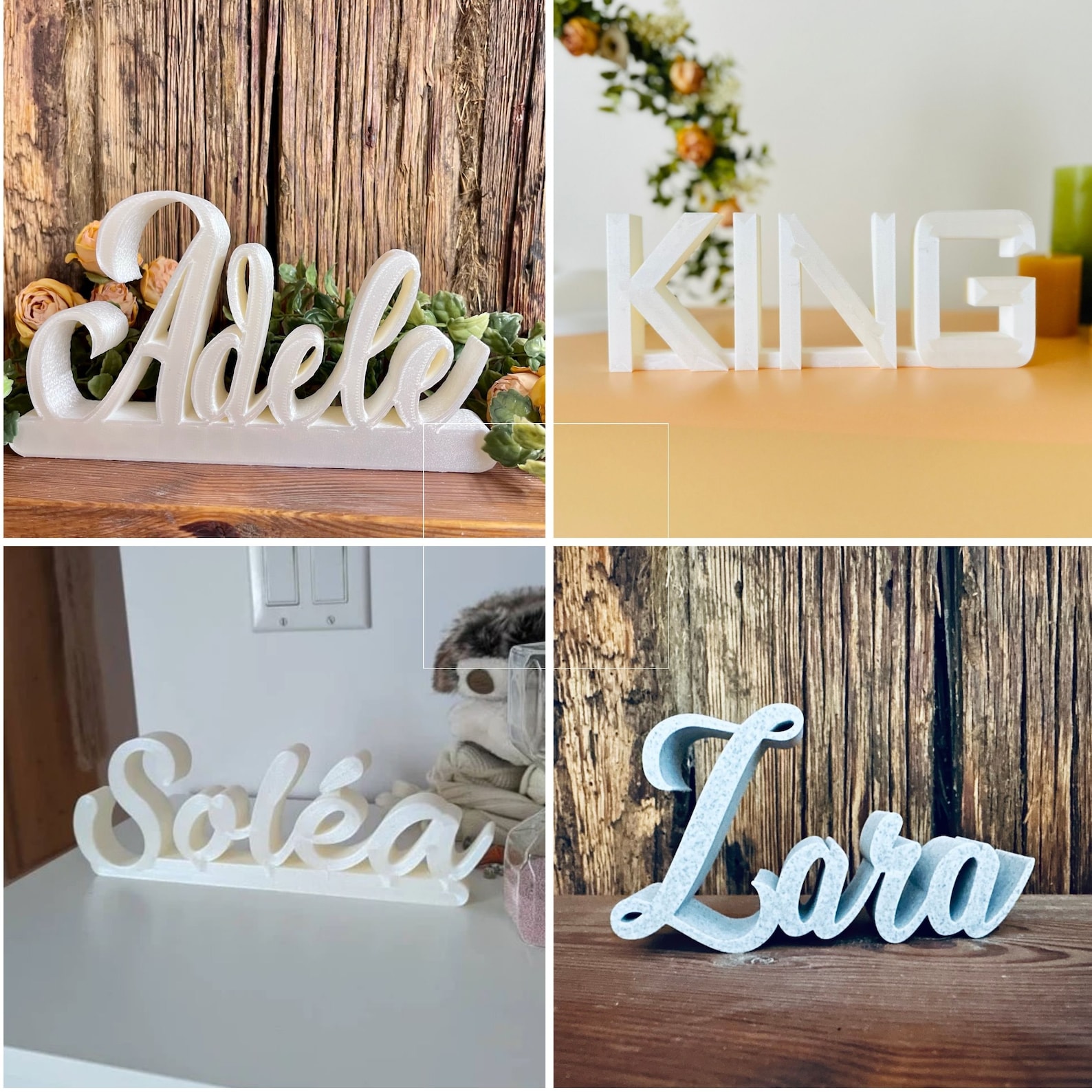 Custom Name Freestanding Sign for Table, Personalized Name for Desk ...