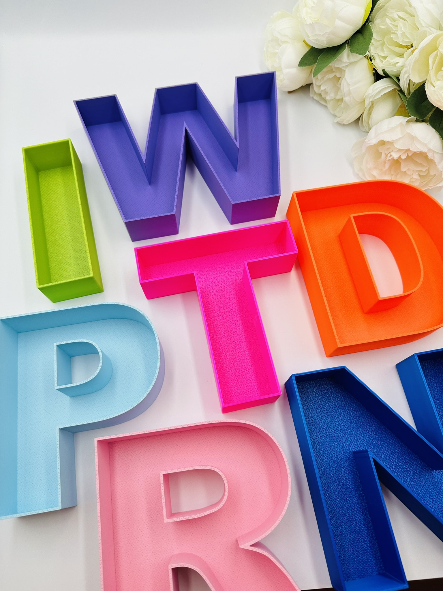 6,5 Hollow Fillable Letter Freestanding Empty Letter Box Self Standing ...