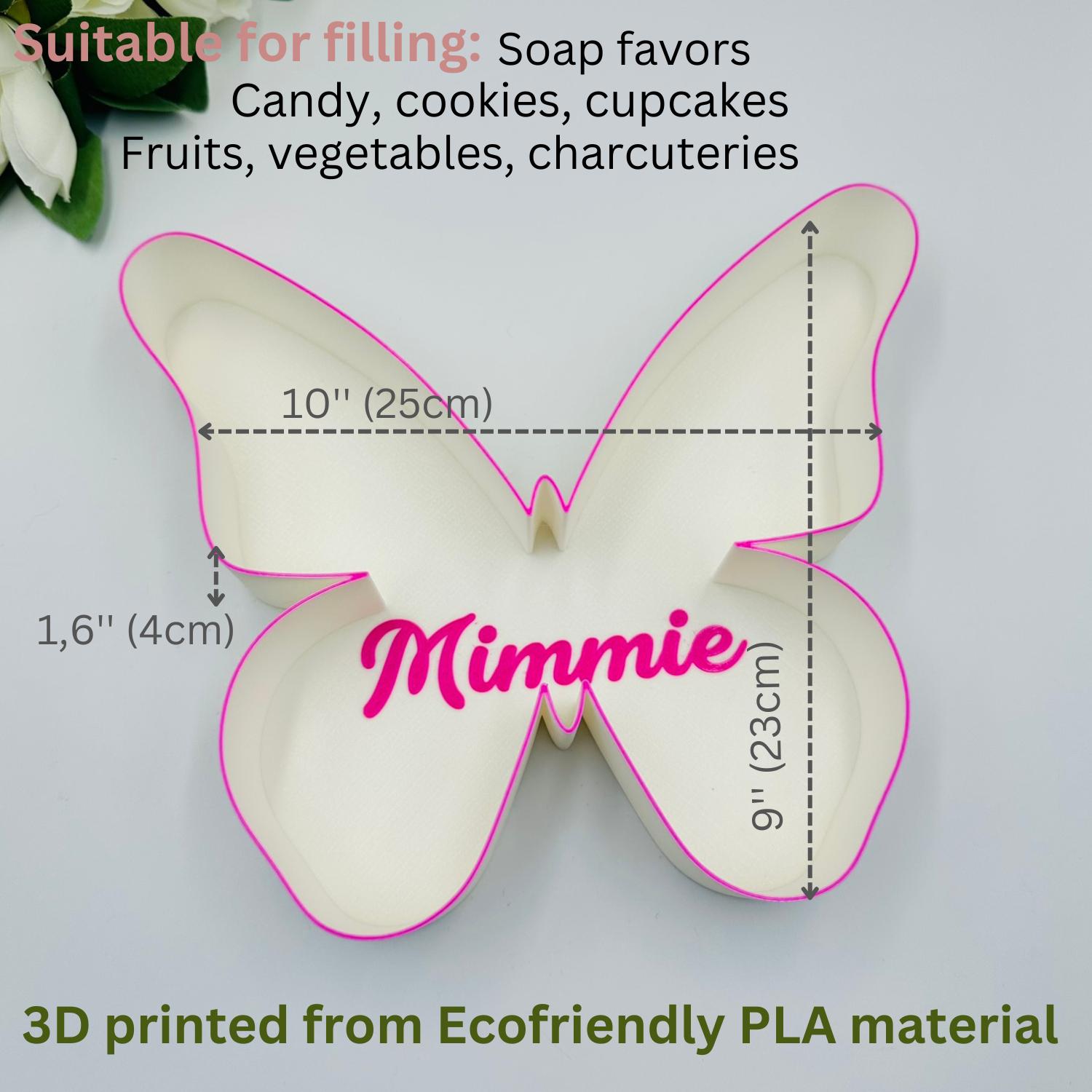 Butterfly Shape Tray Fluttering Baby Shower Baby Girl Party Decorations ...