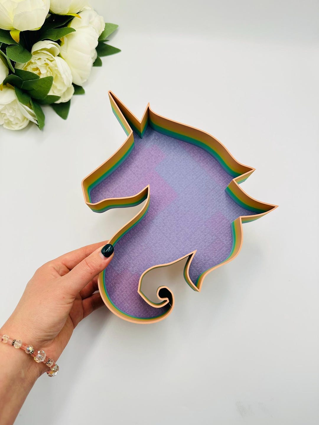 Unicorn Shape Tray Rainbow Baby Shower Baby Girl Party Decoration First ...