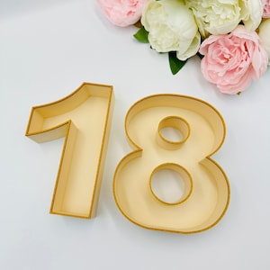 Fillable Number Tray Birthday Decoration Empty Custom Charcuterie Tray ...