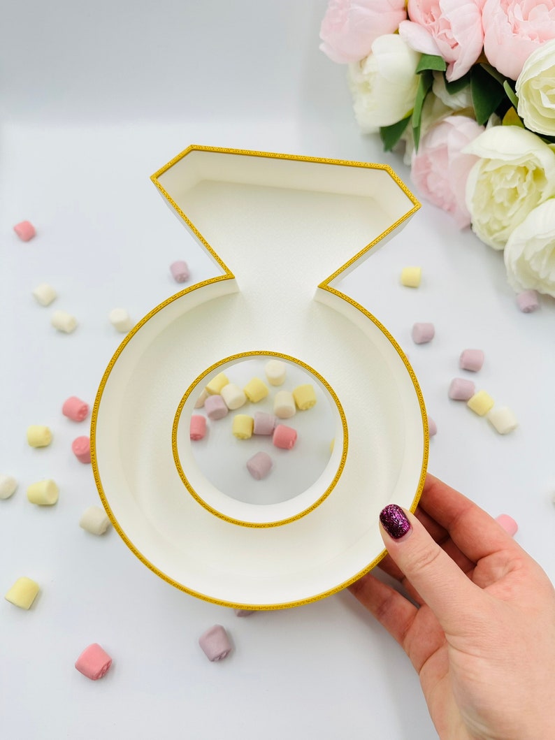 Fillable Ring Shape Tray Engagement Surprise Decorations Will You Merry ...