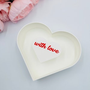 7" Fillable Heart Shape Box Tray for Valentines Day Decorations Empty ...
