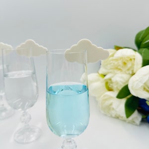 10 Cloud Shape Glass Toppers Cloud Party Drink Tags for Guests Cloud ...