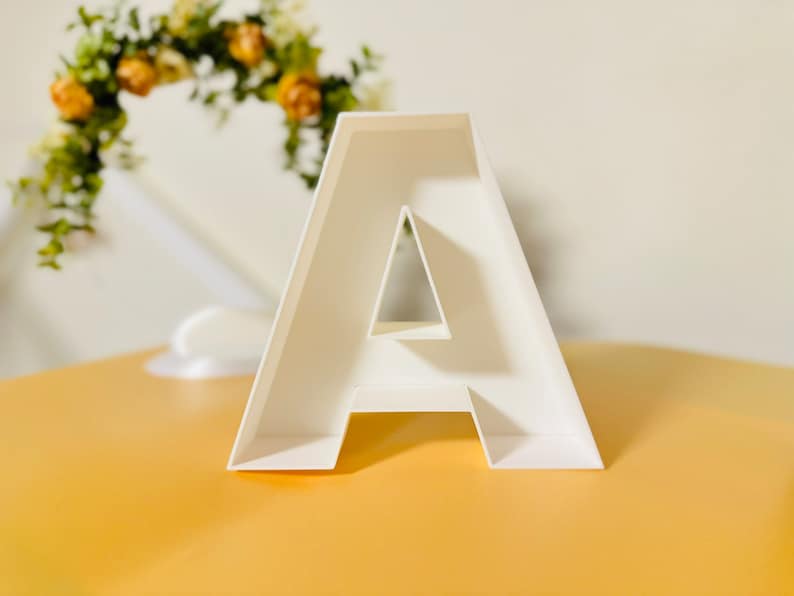 6,5 Hollow Fillable Letter Freestanding Empty Letter Box Self Standing ...