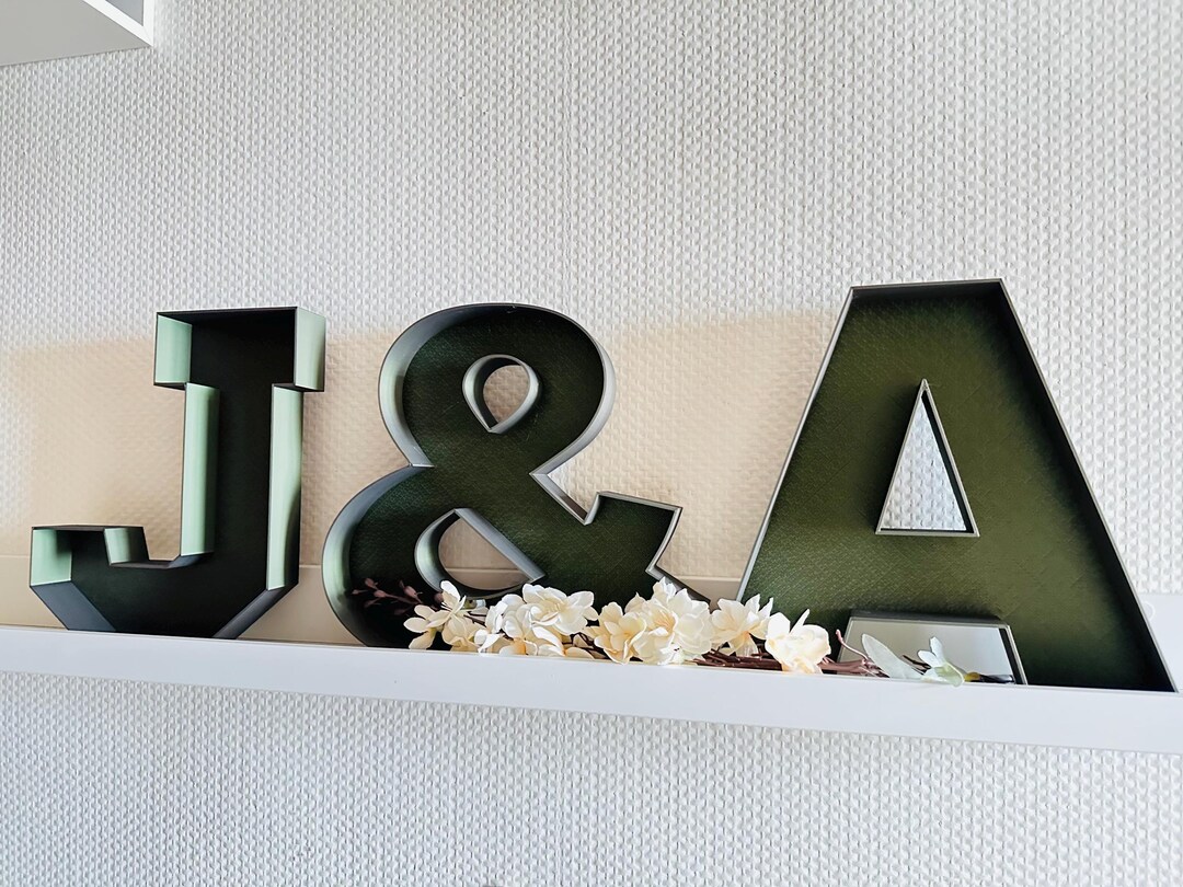 10 Fillable Letters 3D Freestanding Empty Letters Box Self Standing ONE ...