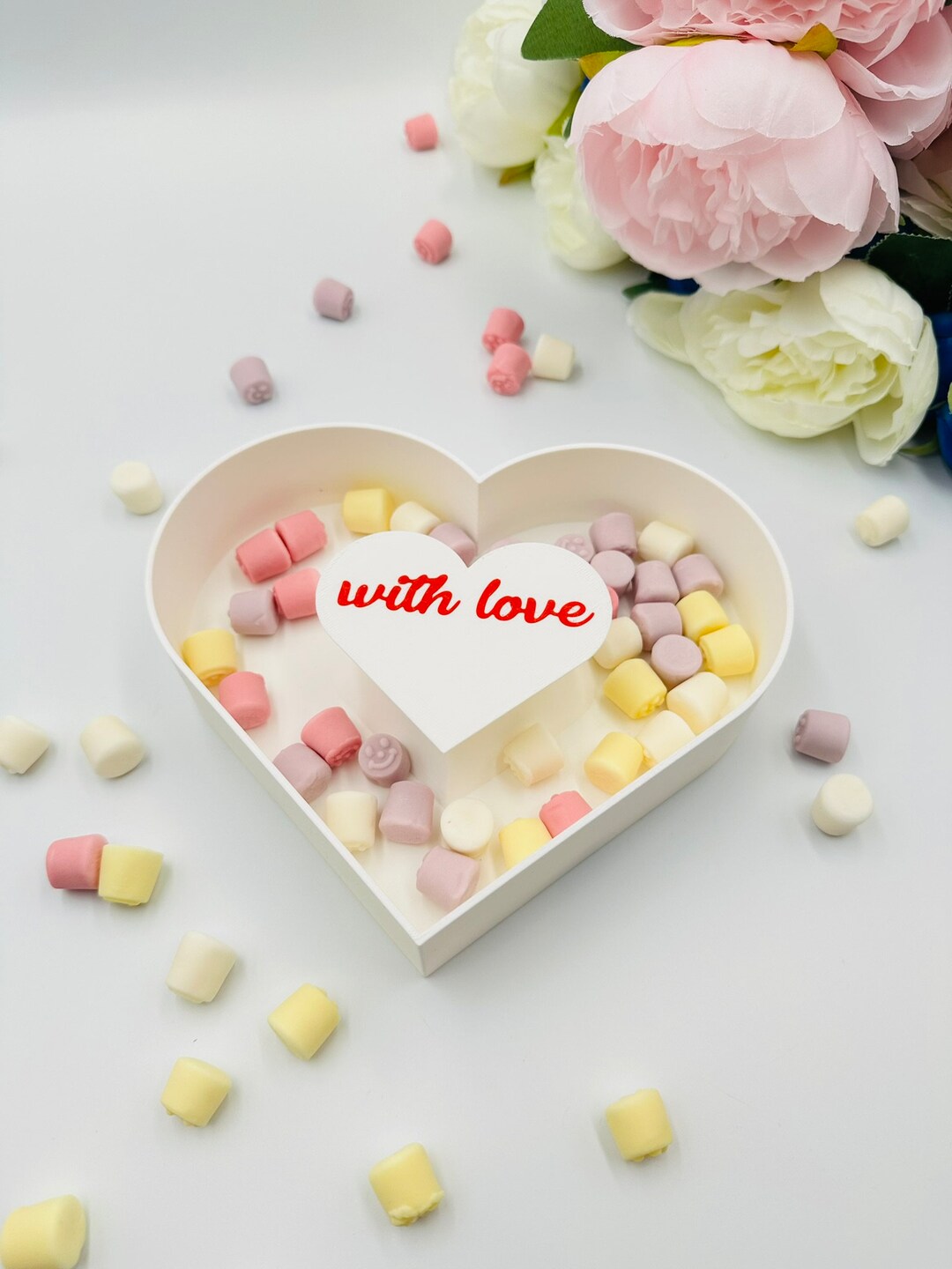 Fillable Heart Shape Tray 7" Box for Valentines Day Decorations Empty ...
