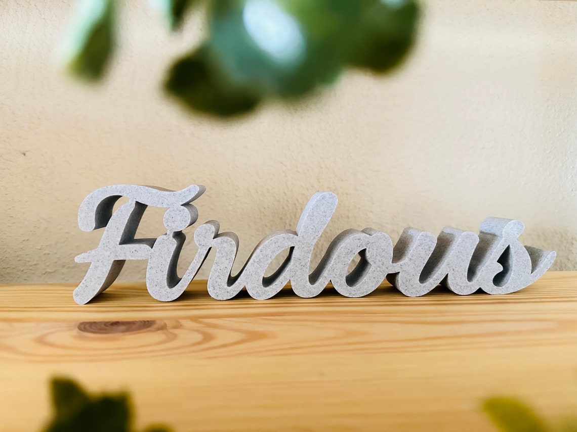 Welcome Freestanding Table Sign Custom Name for Office Table - Etsy