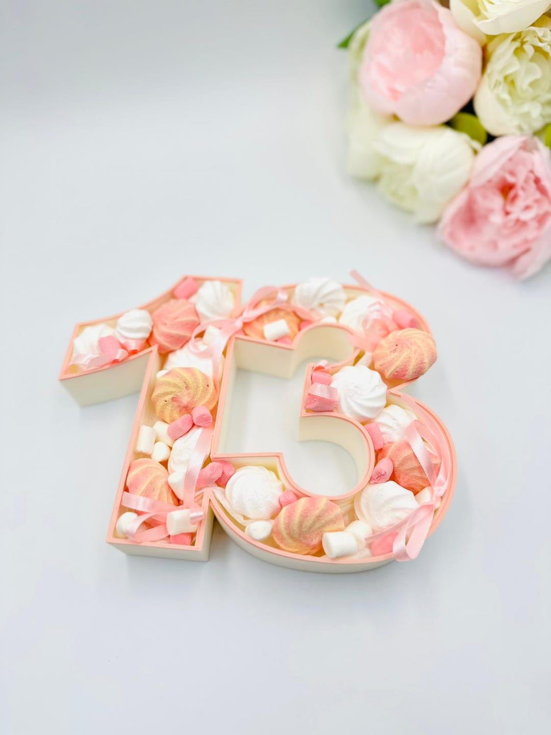 Fillable Joint Numbers 6,5'' Tray Sweet 16 Birthday Number Box for ...