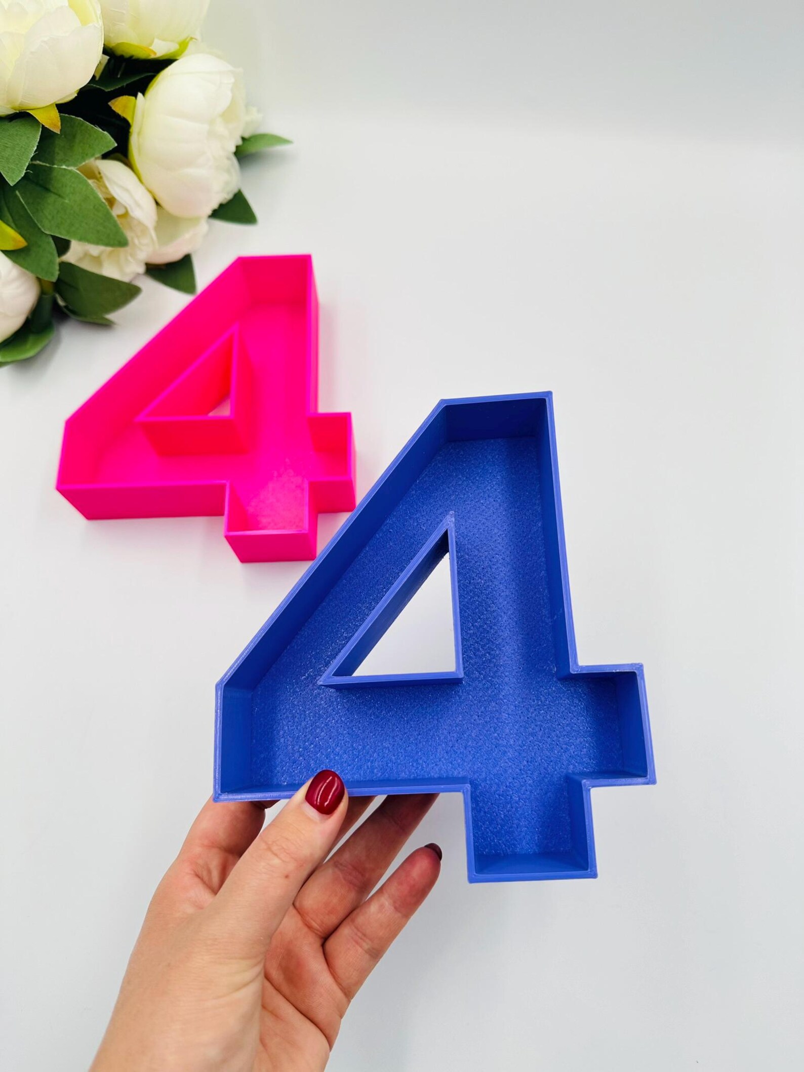 Fillable Number Tray 6,5" Box for Table Birthday Number Decorations ...