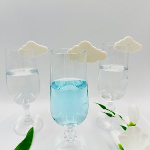 20 Cloud Shape Glass Toppers Cloud Party Drink Tags for Guests Cloud ...