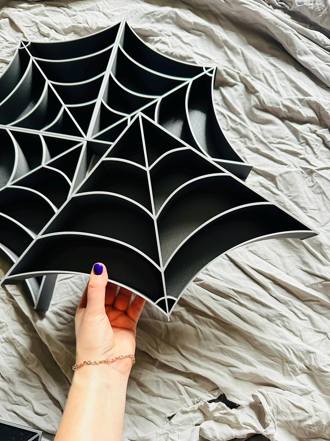 Spider Web Candy Tray With Lid: Halloween Party Decoration - Etsy