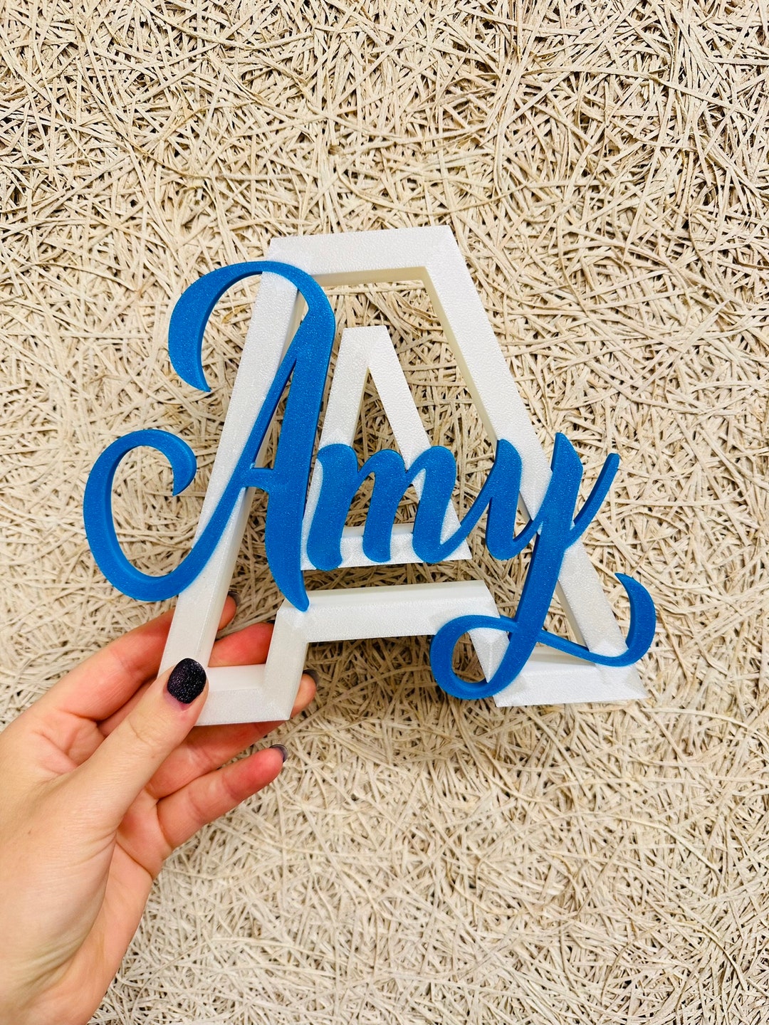 Freestanding Letter Name Sign for Kids Bedroom, Simple Door Sign for ...