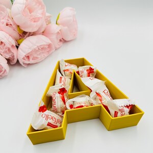 6,5" Hollow Fillable Letter Freestanding Empty Letter Box Self Standing ...