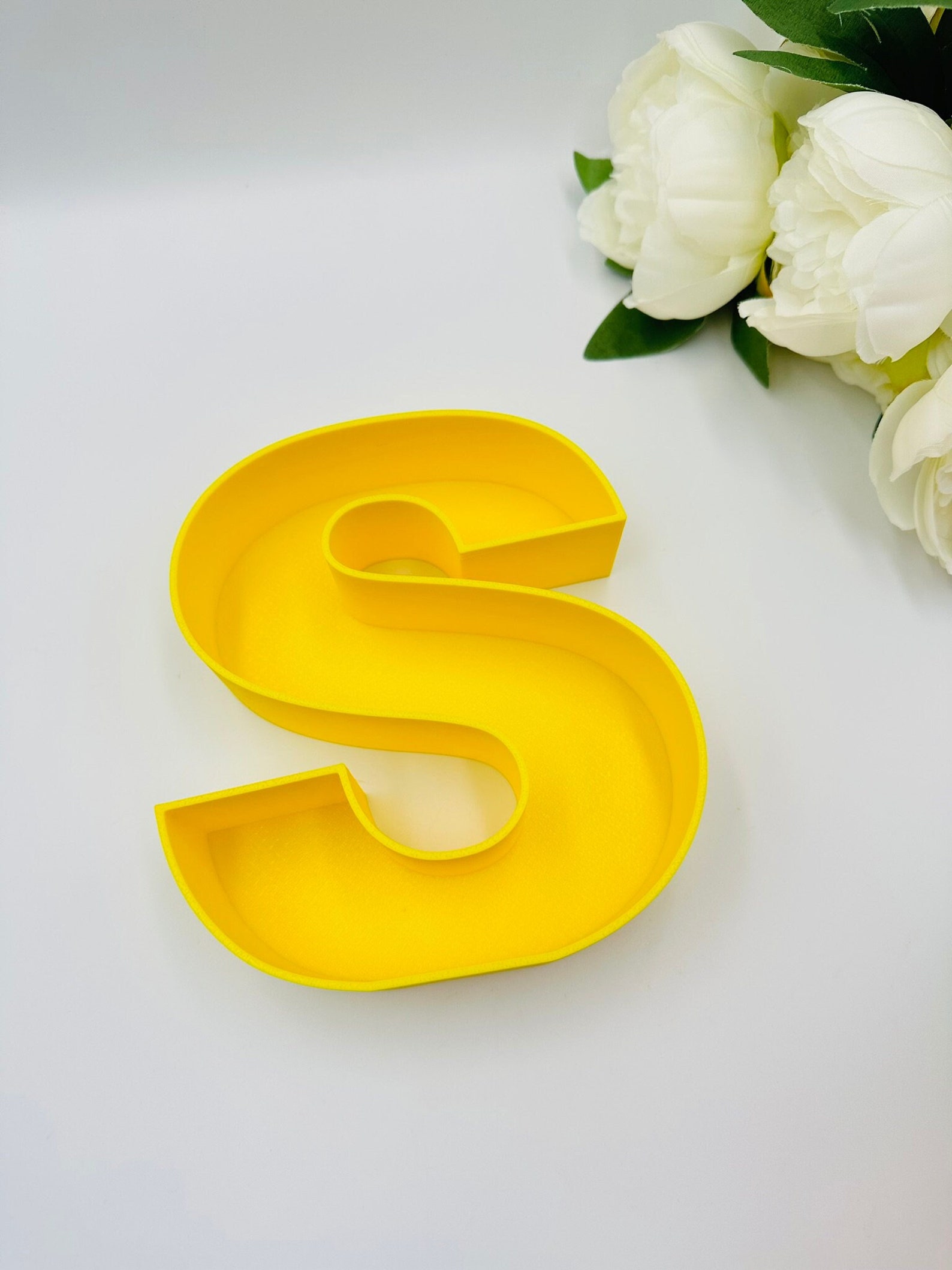 6,5" Hollow Fillable Letter Freestanding Empty Letter Box Self Standing ...
