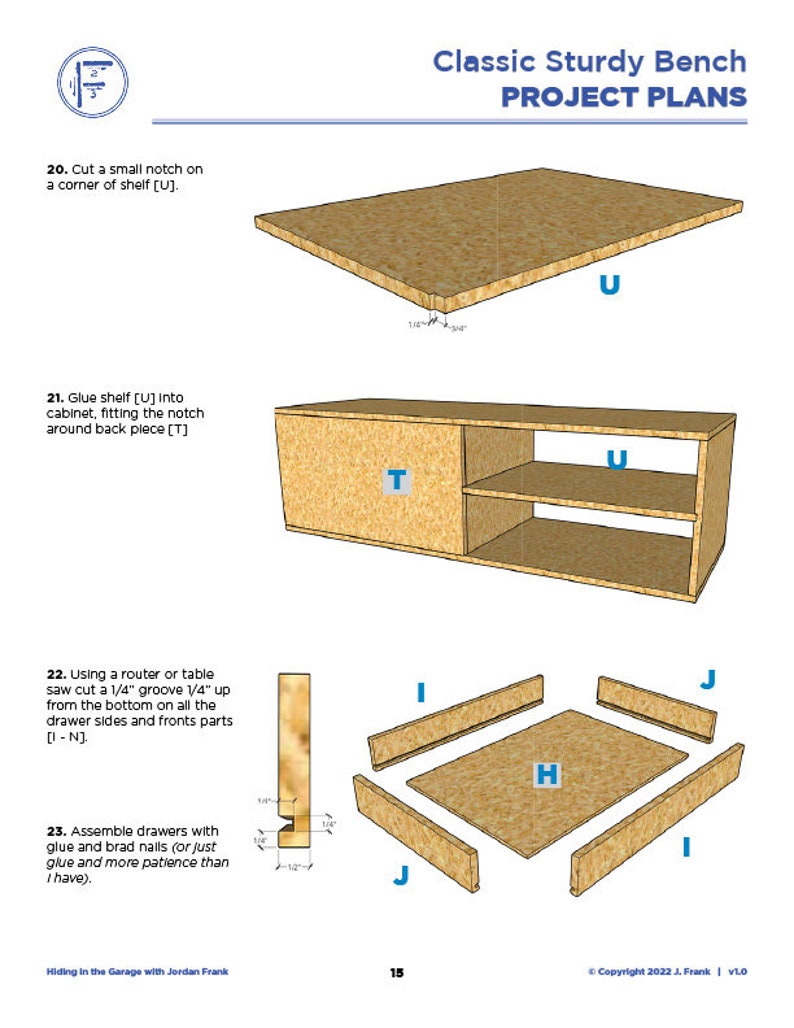 Classic Sturdy Workbench (and Cabinet) DIGITAL PLANS - Etsy