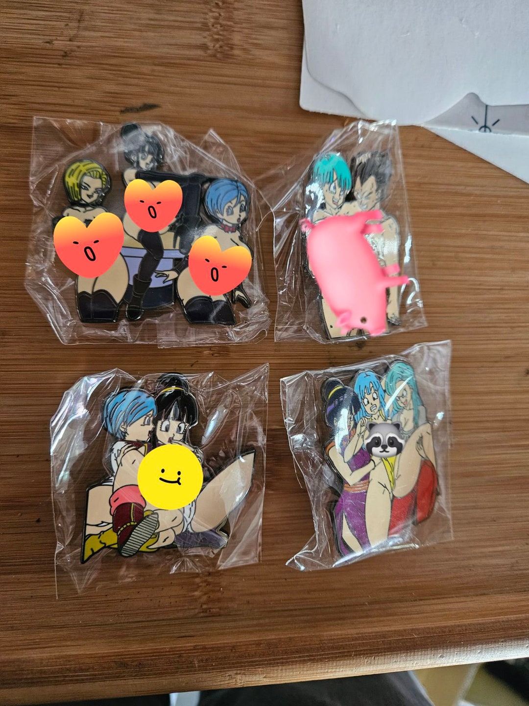 4 Pc Waifu Pin Set - Etsy