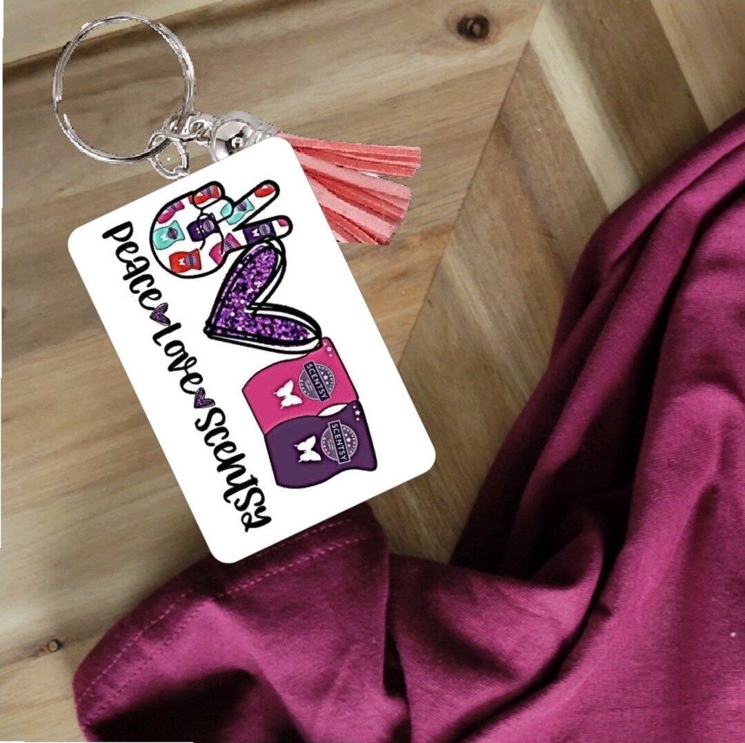 Peace Love Scentsy Keychain, Keyring, Scentsy Seller, Sentsy Rep ...