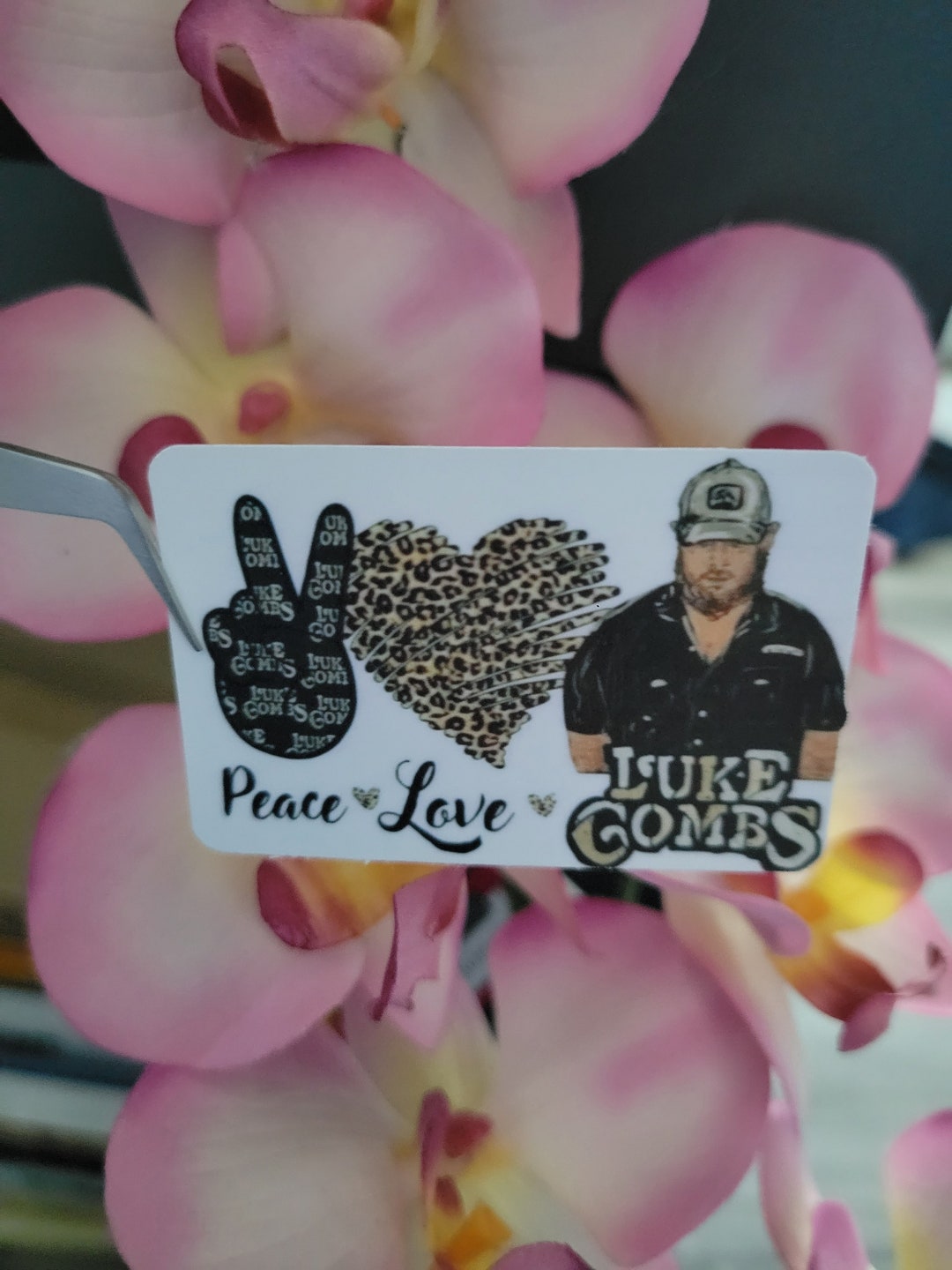 Luke Combs Beautiful Crazy Sticker, Laptop, Water Bottle, Vinyl, Peace ...