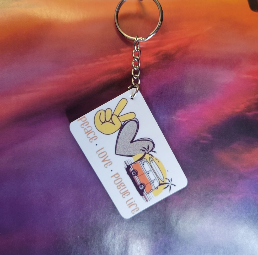 Outer Banks Keychain Pogue Life Keyring OBX OBX3 Peace Love - Etsy