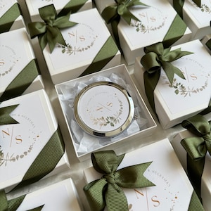 Wedding Favors, Personalized Metal Mirror Favor, Bridal Shower Favor ...