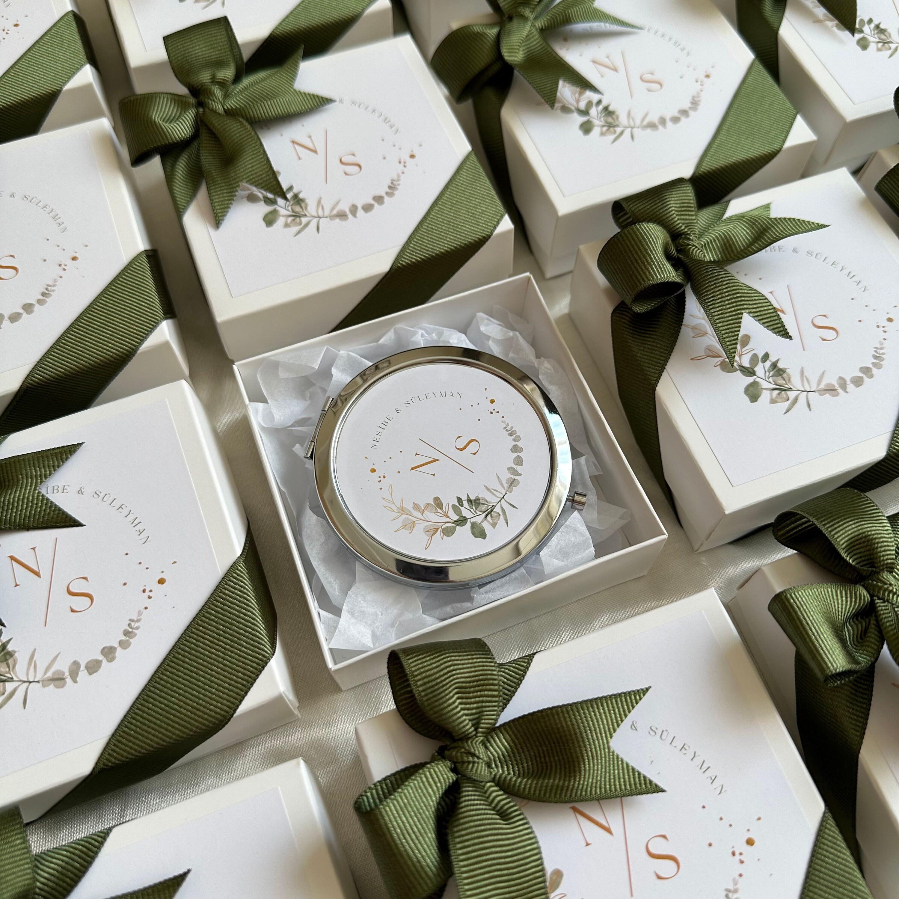 Wedding Favors, Personalized Metal Mirror Favor, Bridal Shower Favor ...