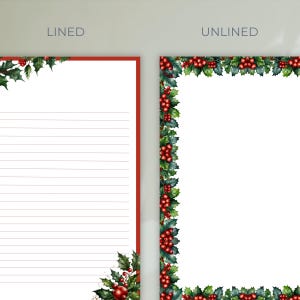 Mistletoe Stationery Bundle, Christmas Letter Writing Set, Holiday Note ...