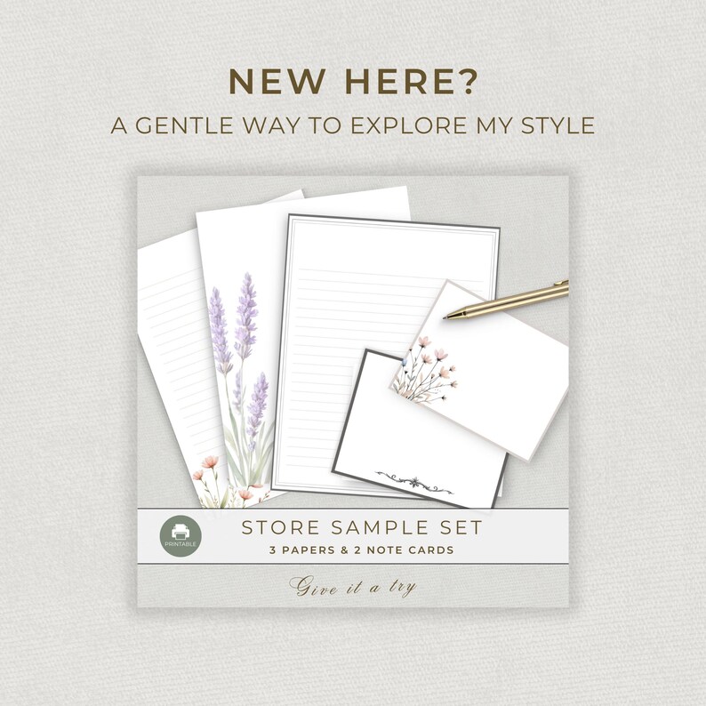 Heart Ballerina Stationery Bundle, Printable Writing Paper, Note Cards ...