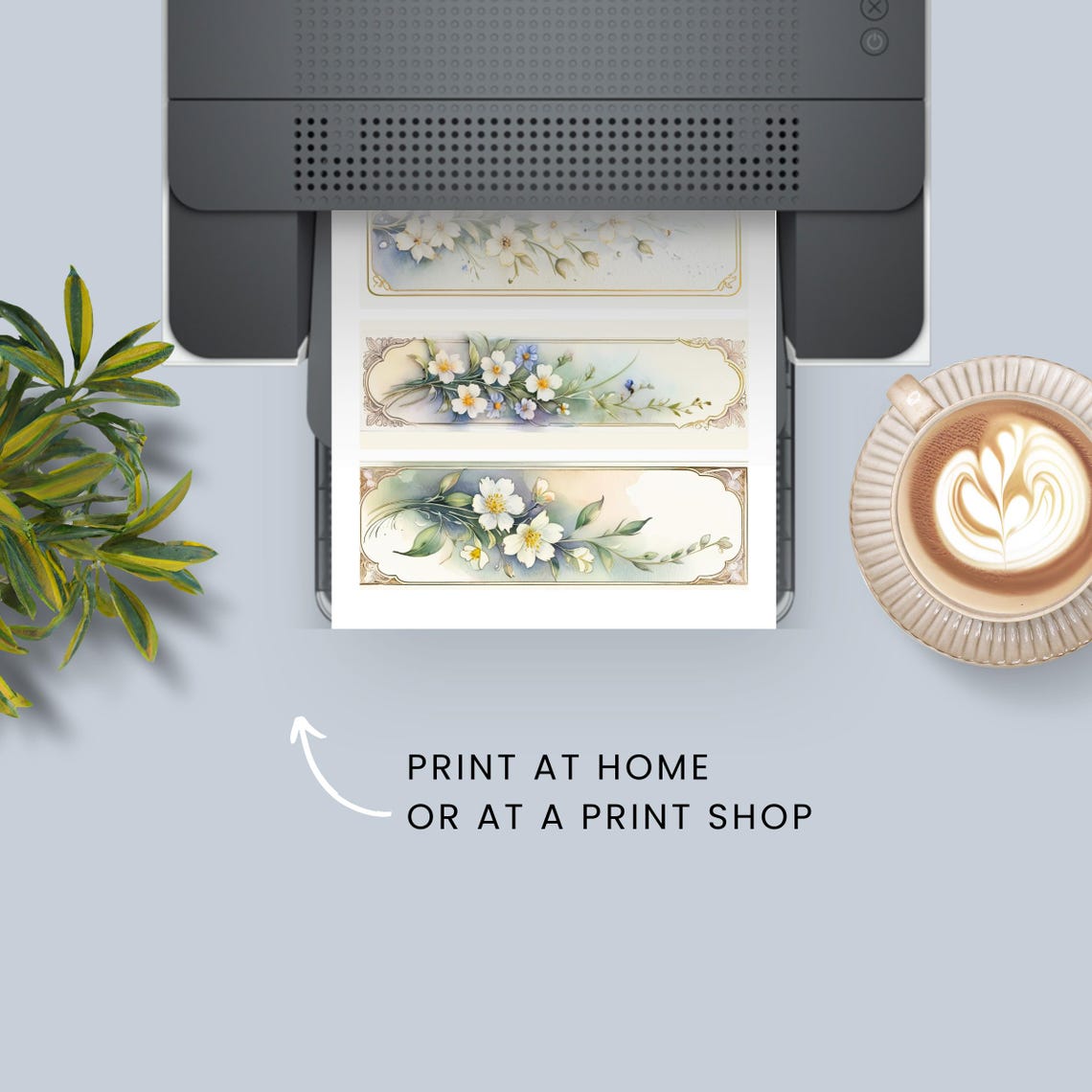 Printable Flower Bookmarks, Instant Download, Decorative Bookmark, Gift ...