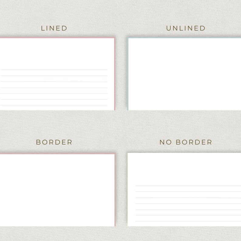 Butterfly Printable Writing Paper, Lined and Unlined Set for Pen Pal ...