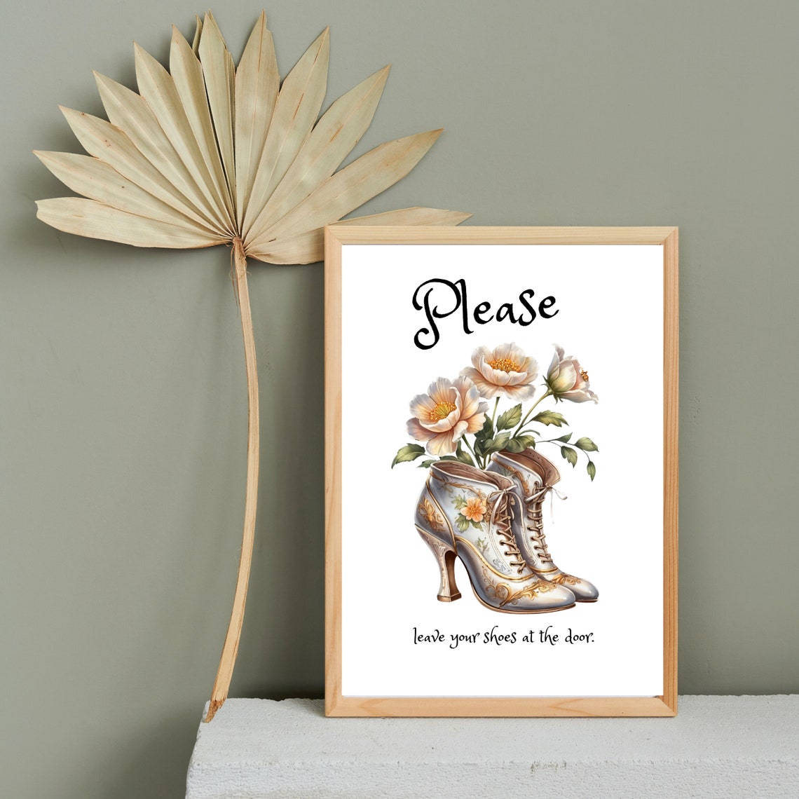 Remove Shoes Wall Decor Sign, Printable Shoes off House Rules, Short ...