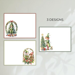 Busy Elf Printable Note Cards Set, Instant Download Christmas ...