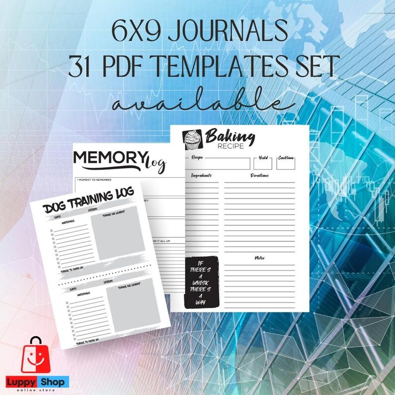 6 X 9 Journals Interior 31 PDF TEMPLATES SET ,ready to Print Kdp - Etsy