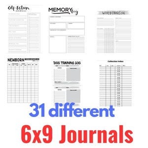 6 X 9 Journals Interior 31 PDF TEMPLATES SET ,ready to Print Kdp - Etsy