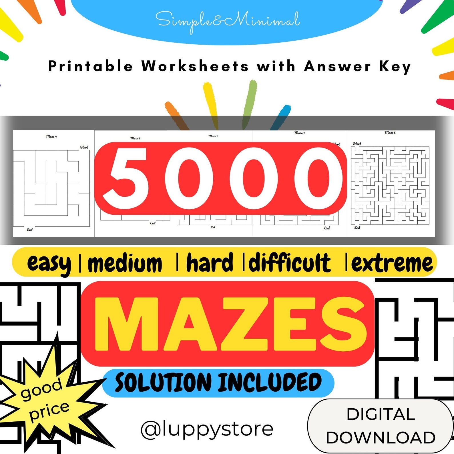 Maze Puzzles for Kids and Adult Maze Puzzle Variety Pack - Etsy