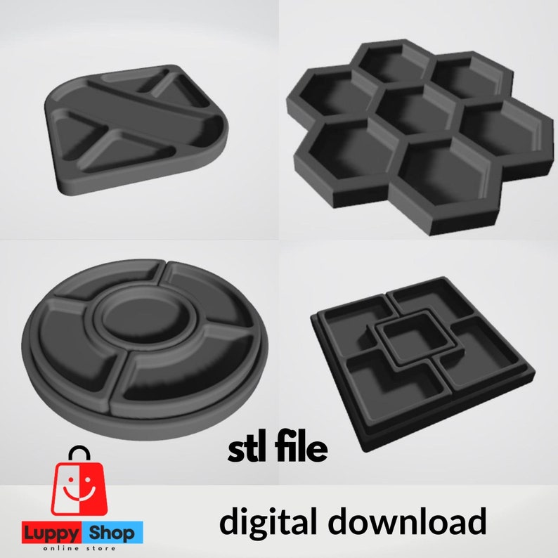 28 Trays Pack / Serving Plate Cnc STL,DXF File/ Stl Serving Plate/ / 3D ...