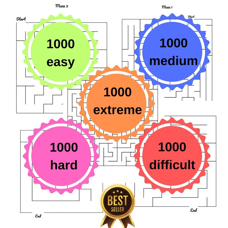 Maze Puzzles for Kids and Adult Maze Puzzle Variety Pack - Etsy